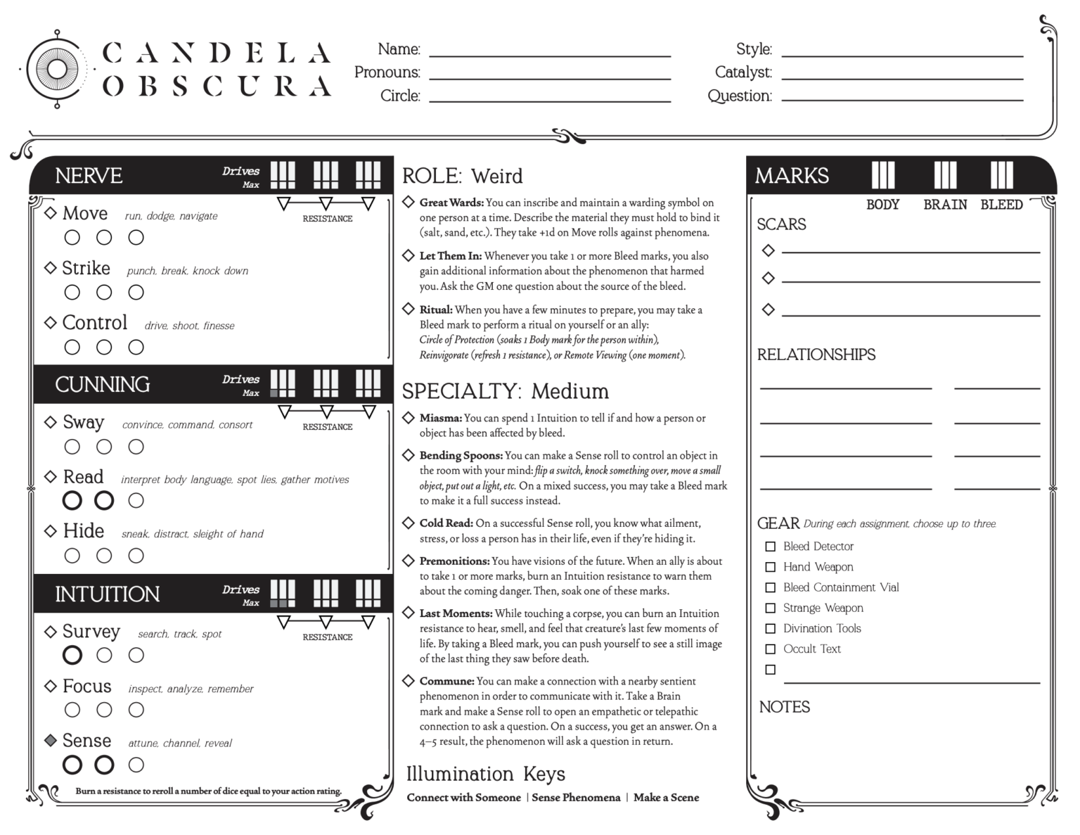 Candela Obscura Character Sheets & Sneak Peek! – Darrington Press